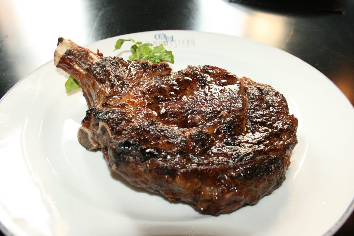 You might take a ribbing for devouring this entire Gotham Rib Eye Steak